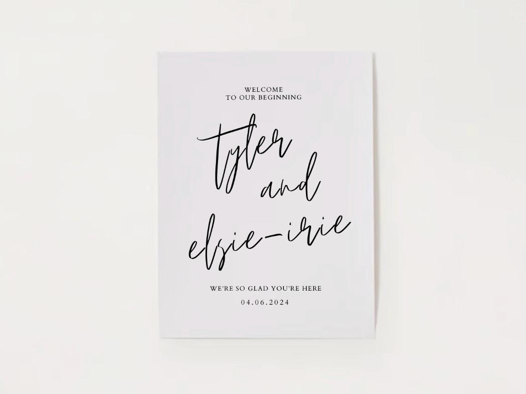 Welcome Sign Template - Etsy