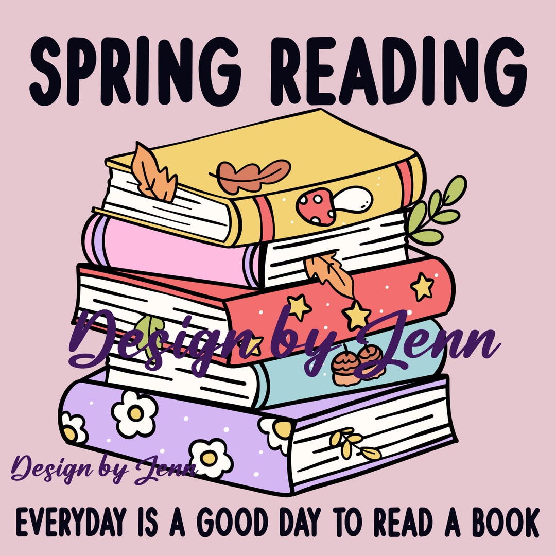 Spring Reading Digital PNG Party, Preppy,viral T Shirt Png ,mug Png ...
