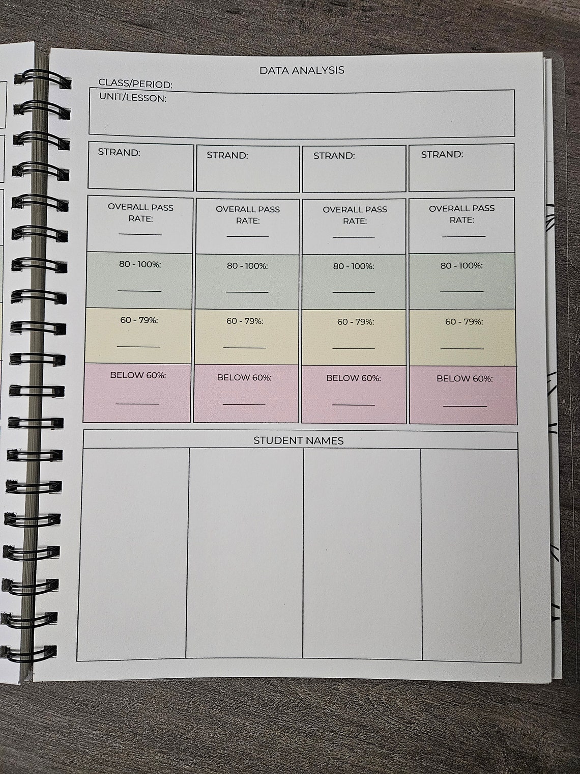 Teacher Gradebook With Tabs/customizable/record Keeping Planner With ...