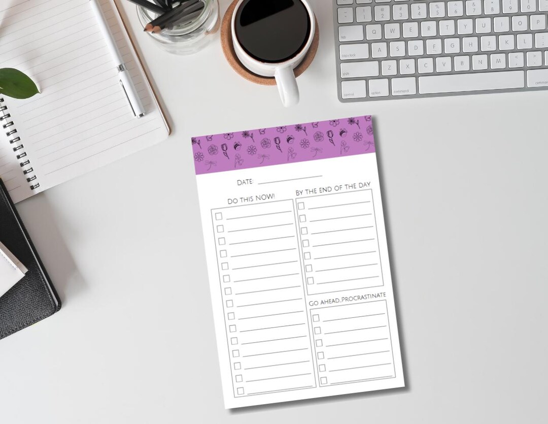 Fun Prints Notepad/to Do List Notepad/checklist Notepad/teacher Notepad ...