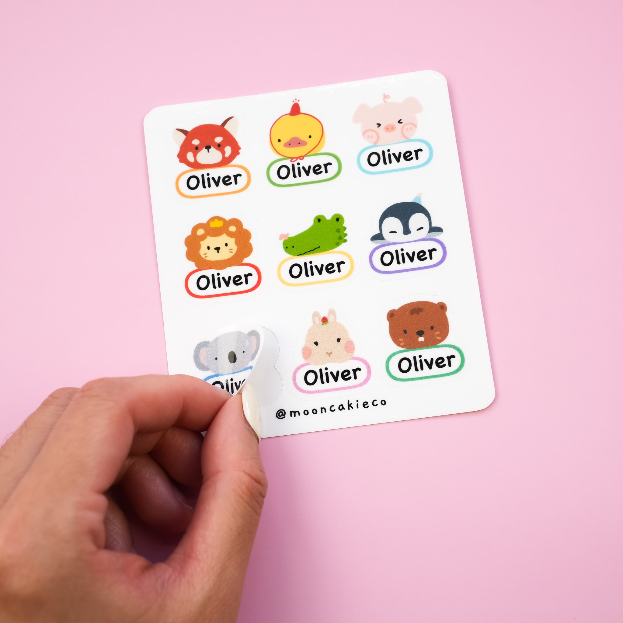 Custom Kids School Label for Car Lovers Cute Waterproof Sticker Set ...