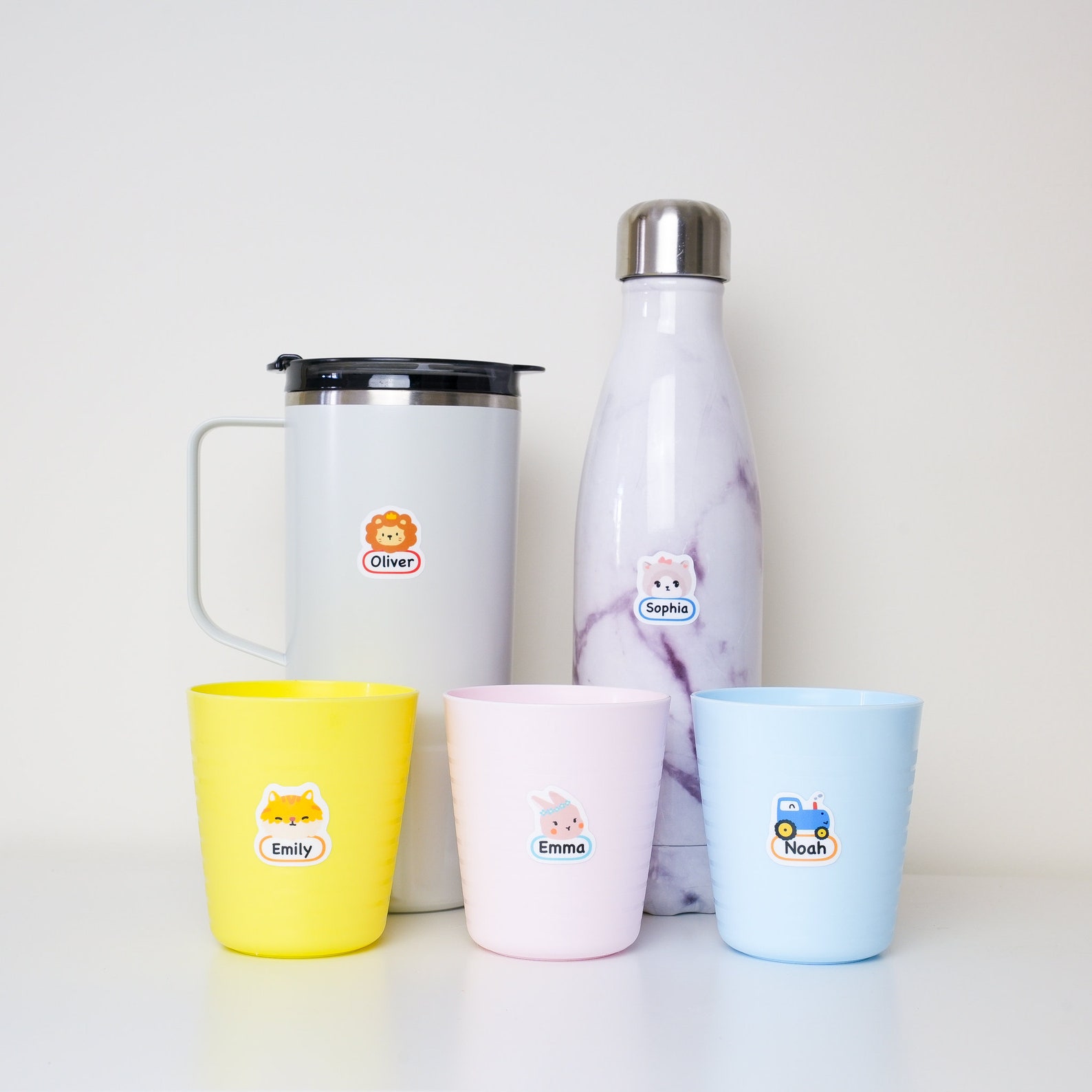 Custom Kids School Label for Car Lovers Cute Waterproof Sticker Set ...