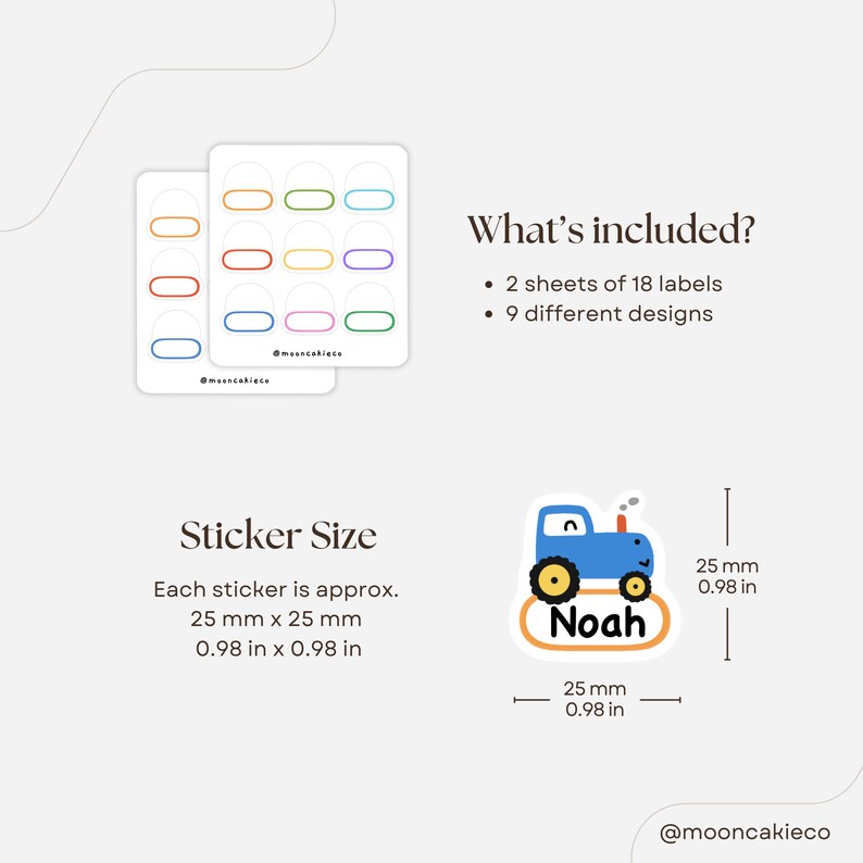 Custom Kids School Label for Car Lovers | Cute Sticker Set | Kids Name ...