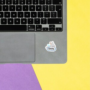 Bunny Themed Custom Kids Name Label | Cute Rabbit Sticker Set | Kids ...
