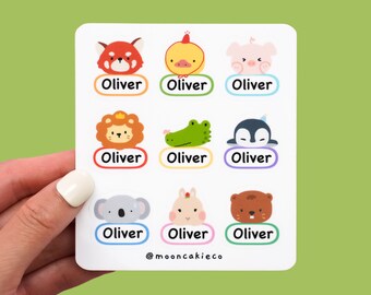 Custom Kids School Label for Car Lovers Cute Waterproof Sticker Set ...