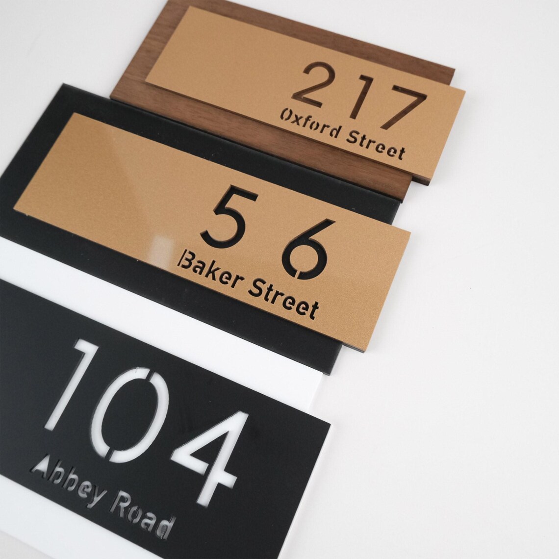 Personalised Modern Contemporary House Door Sign ,laser Acrylic ...