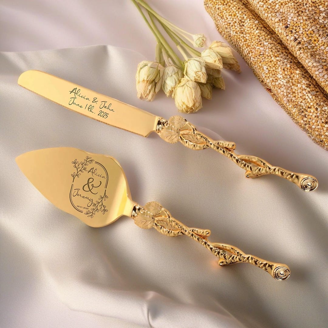 Custom Wedding Cake Server Set | Custom Cake Server | Wedding Gifts ...