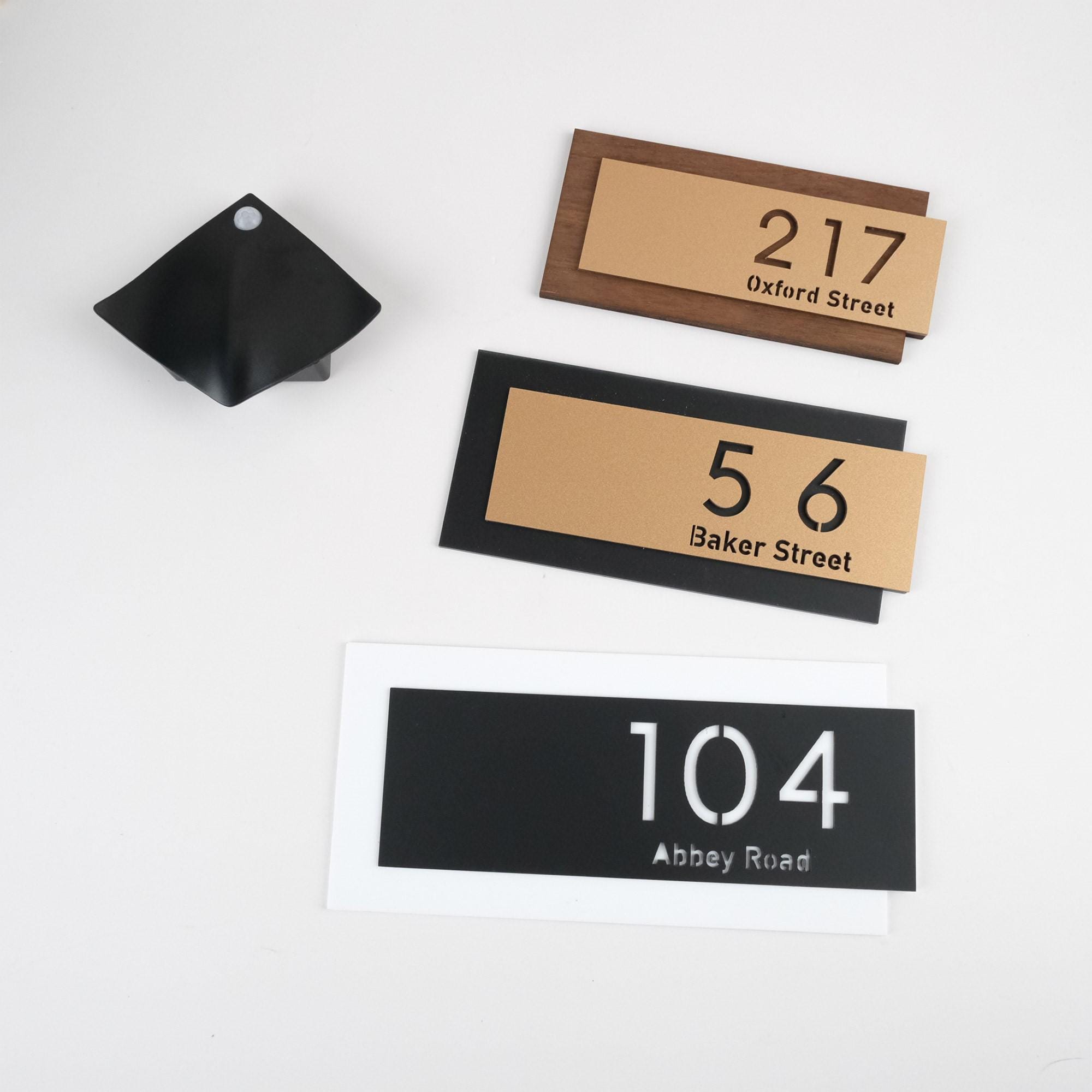 Personalised Modern Contemporary House Door Sign ,laser Acrylic ...