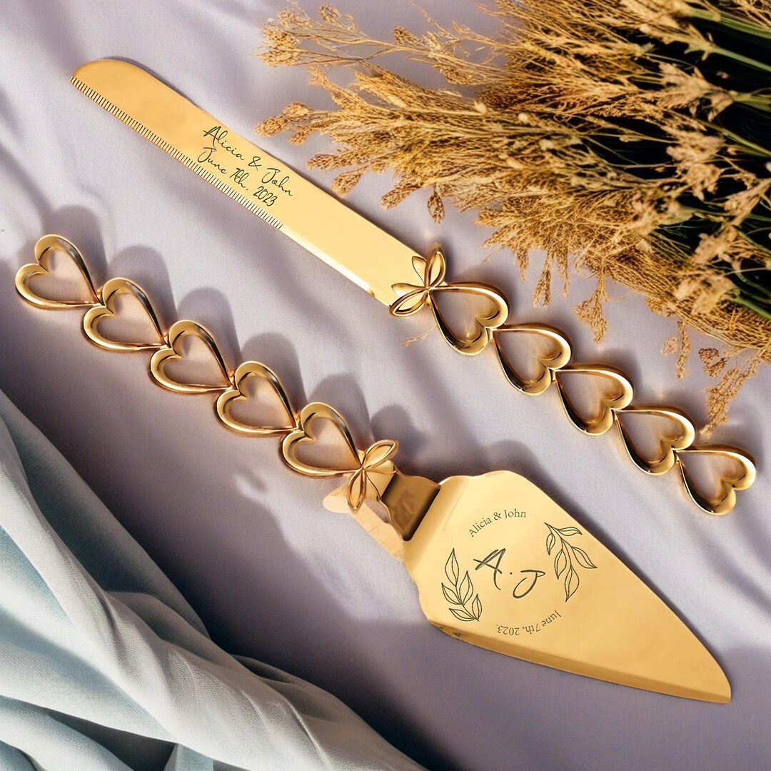 Personalized Wedding Cake Server Set | Custom Cake Server | Wedding ...