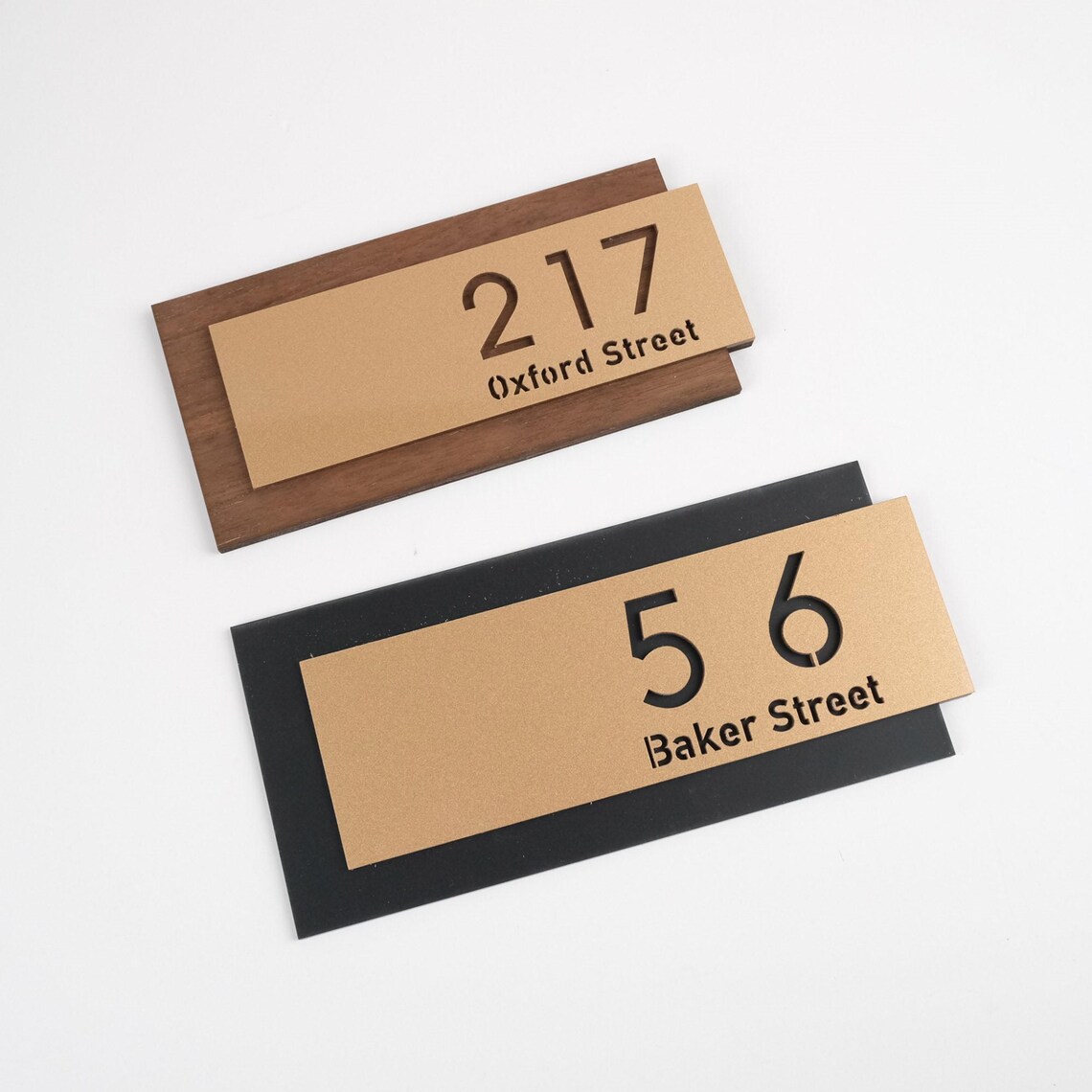 Personalised Modern Contemporary House Door Sign ,laser Acrylic ...