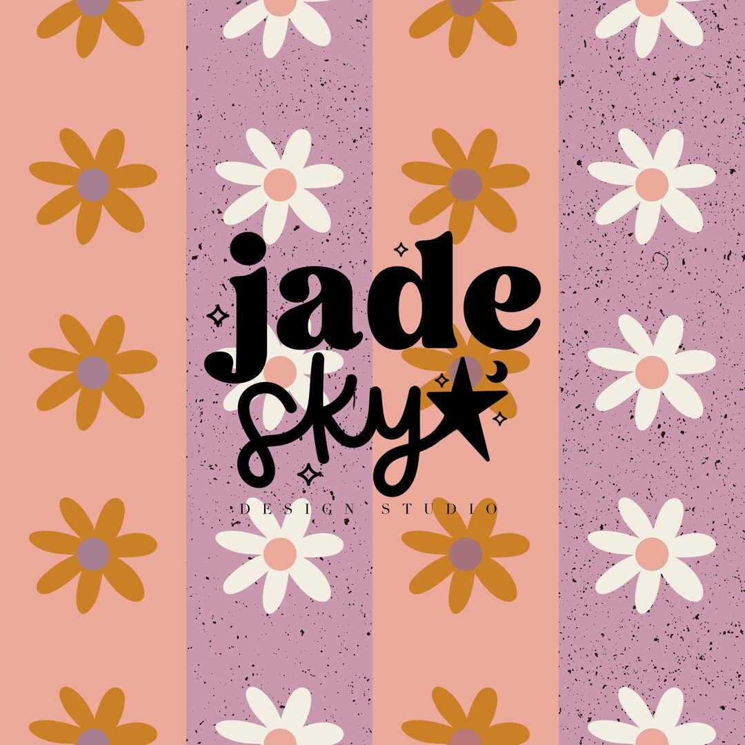 Spring Daisy Stripes Seamless Pattern, Spring Floral Seamless Pattern ...