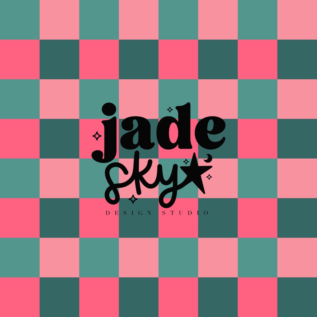 Pink and Teal Checkered Seamless Pattern, Digital Surface Pattern ...