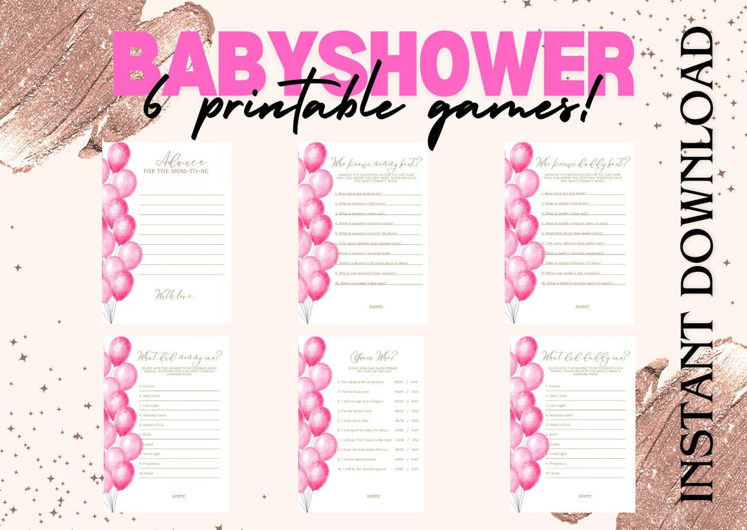 Printable Baby Shower Games, Baby Shower Games, Printable Games, Baby ...
