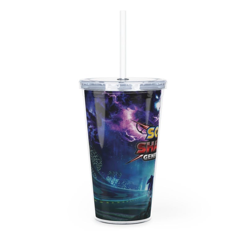 Sonic X Shadow Generations Plastic Tumbler, Hedgehog Drinkware Mug ...