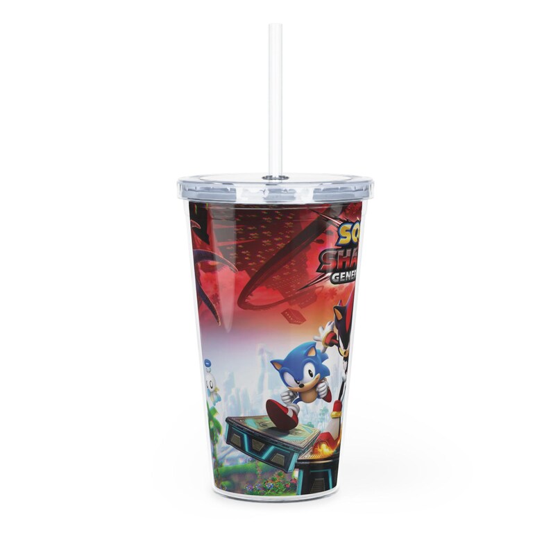 Vaso de Sonic x Shadow Generations, taza para bebidas, taza de viaje ...
