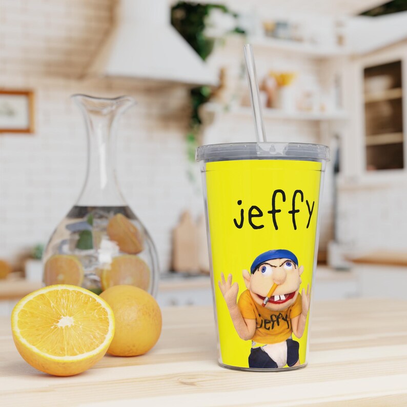 SML JEFFY Tumbler, Jeffy Plastic Cup, Kid's Drinking Tumbler, Character ...