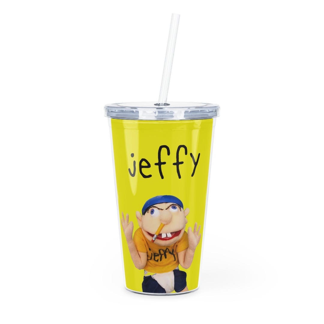 SML JEFFY Tumbler, Jeffy Plastic Cup, Kid's Drinking Tumbler, Character ...