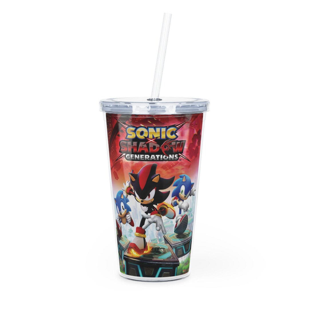 Vaso de Sonic x Shadow Generations, taza para bebidas, taza de viaje ...