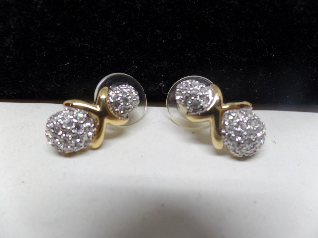 Gorgeous Vintage Crystal XO Pierced Deco Earrings - Etsy