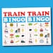 Train Bingo Board Game | Perfect for Birthday Party | Digital Printable ...