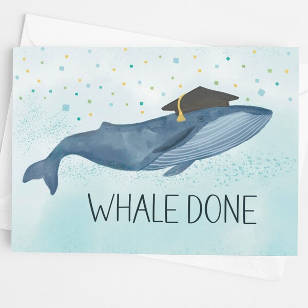 Whale Greeting Card - Etsy