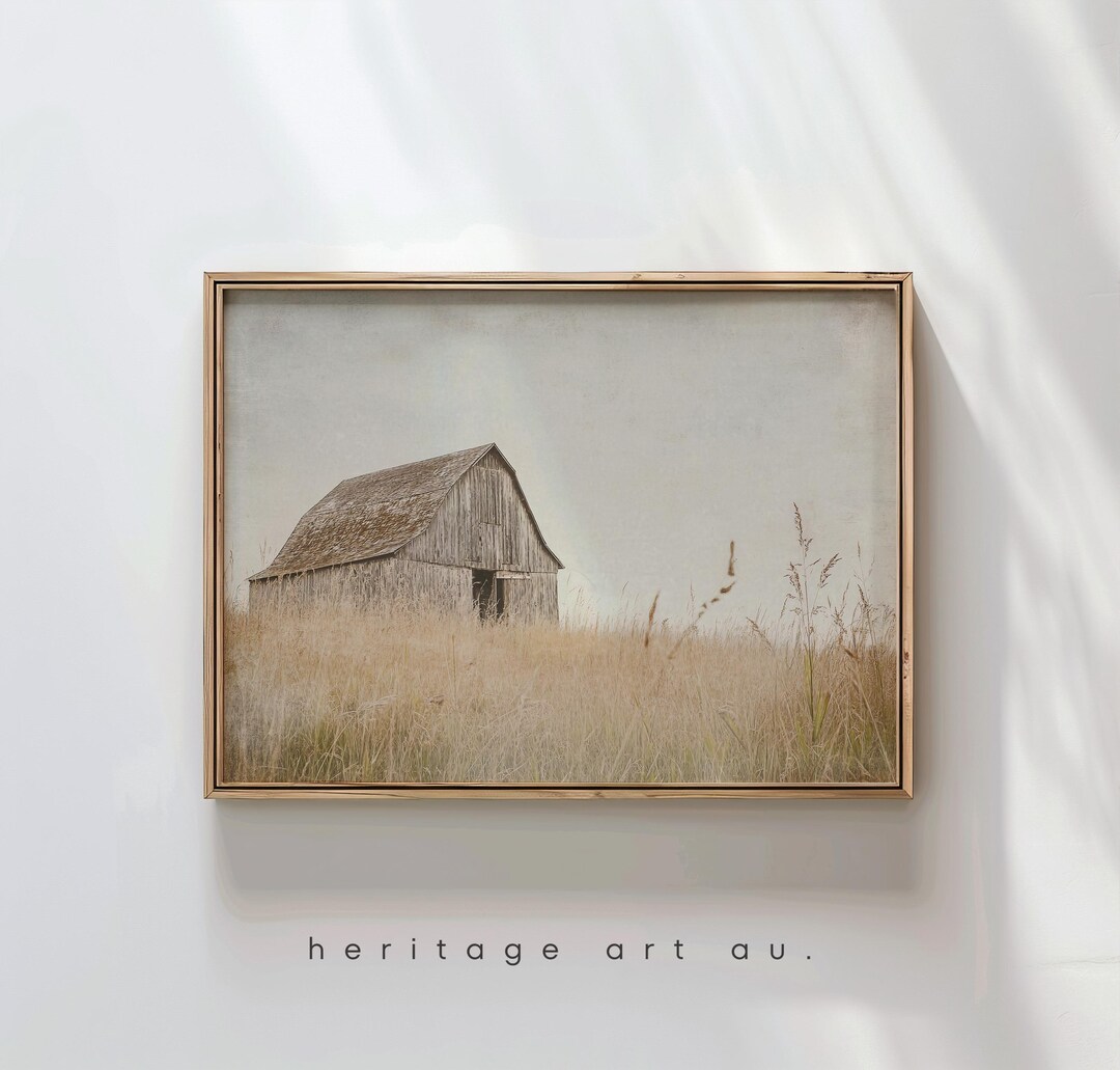 Rustic Barn Wall Art Print | Farmhouse Décor | Vintage Sepia Barn ...