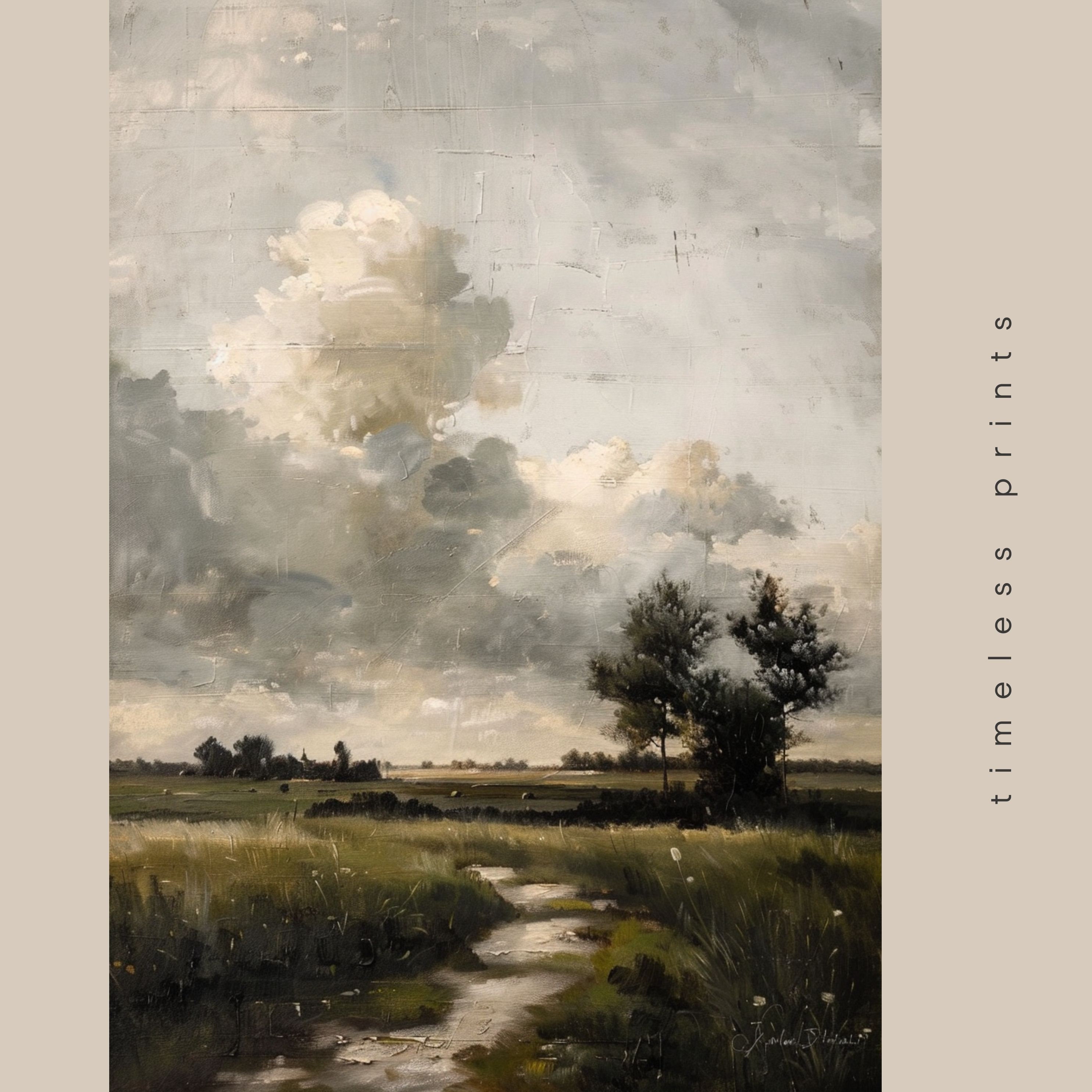 Digital, Landscape Digital Download, Countryside Painting Download, Oil ...