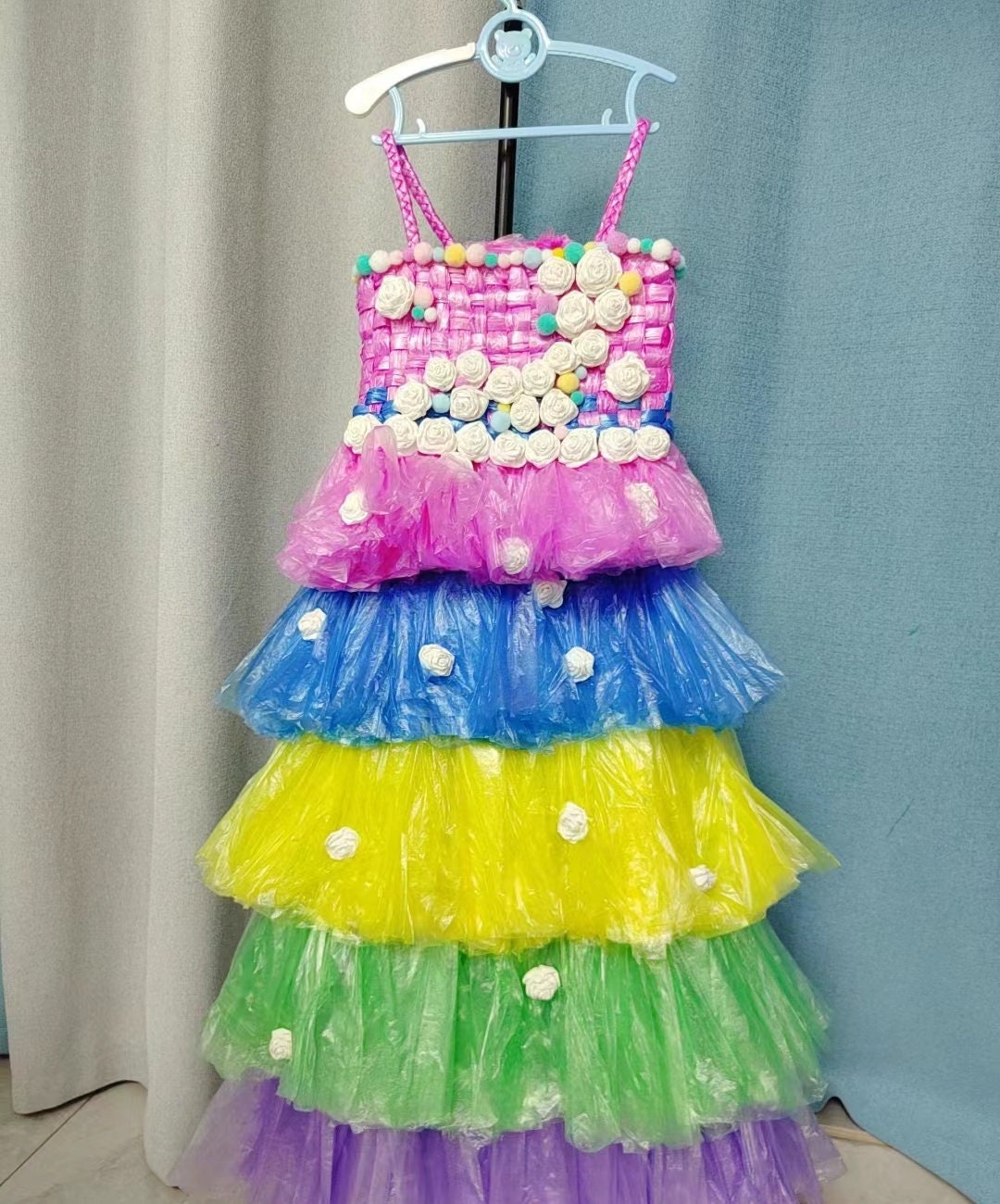 Handmade Colorful Dresses for Kids From Recycled Plastic Materials - Etsy