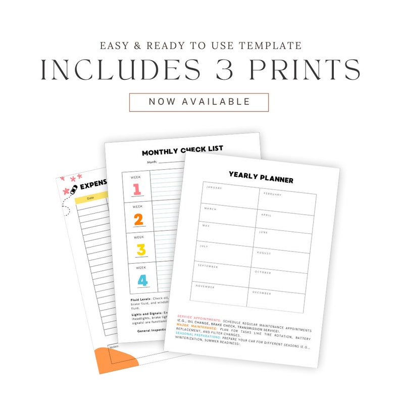 Car Maintenance Tracker Printable | Keep Your Vehicle in Top Shape ...
