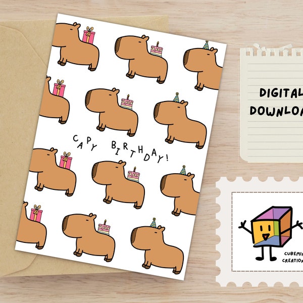 Capybara Happy Birthday - Etsy