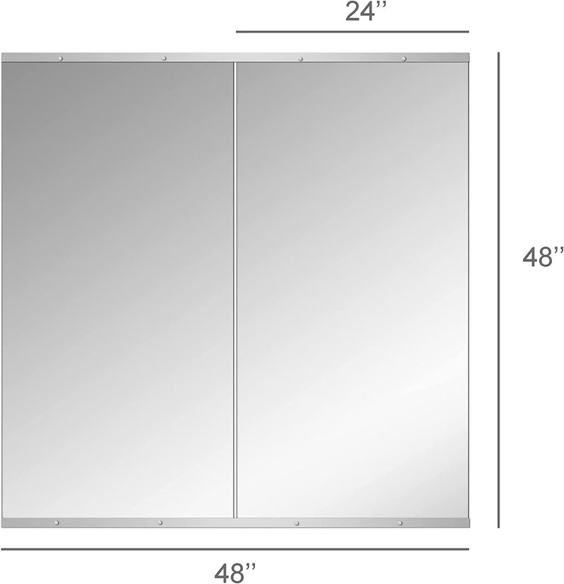 Professional Title: 48''X24'' Home Gym Mirror Set, Full Body Glass ...