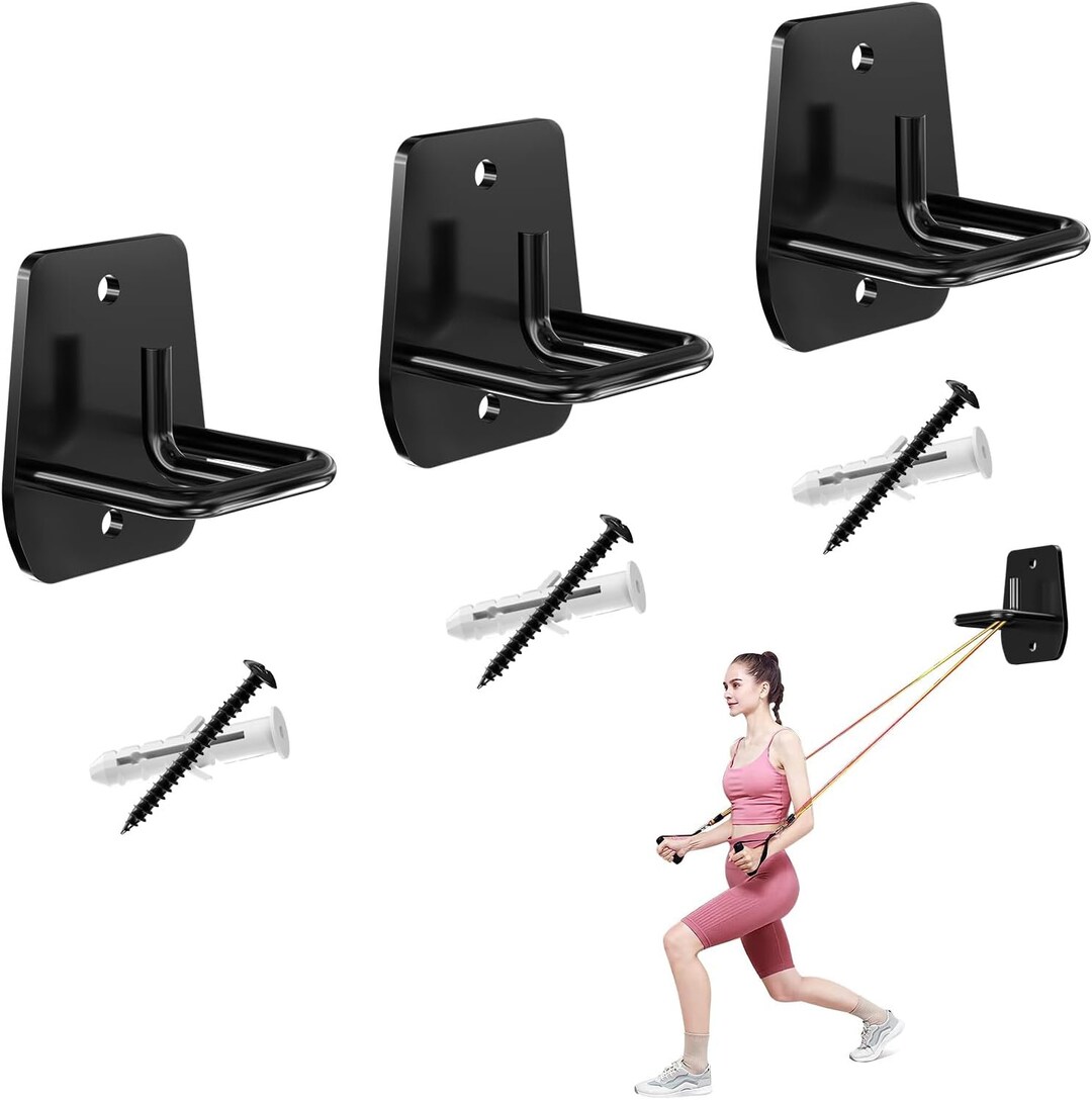 Wall Mount Resistance Band Anchor Set 3PCS Hooks for Resistance Bands ...
