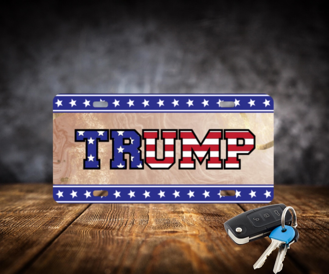 Trump 2024 License Plate: Patriotic Car Tag, Handmade Sublimated Metal ...