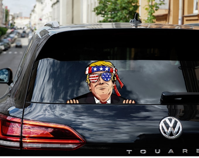 President Donald Trump Car Sticker Decal Life Person Passenger Side ...
