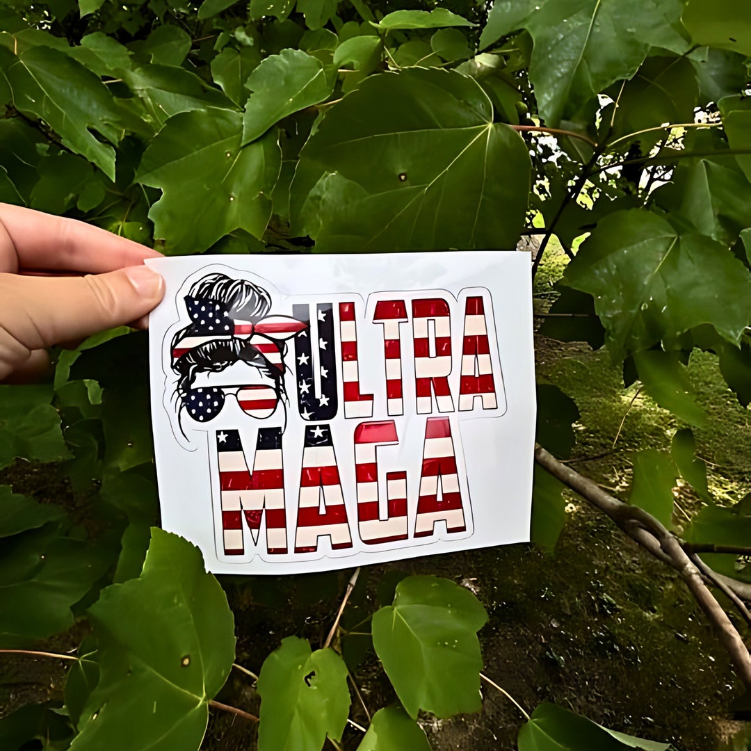Ultra MAGA Car Decal: American Flag Vinyl Sticker - Etsy