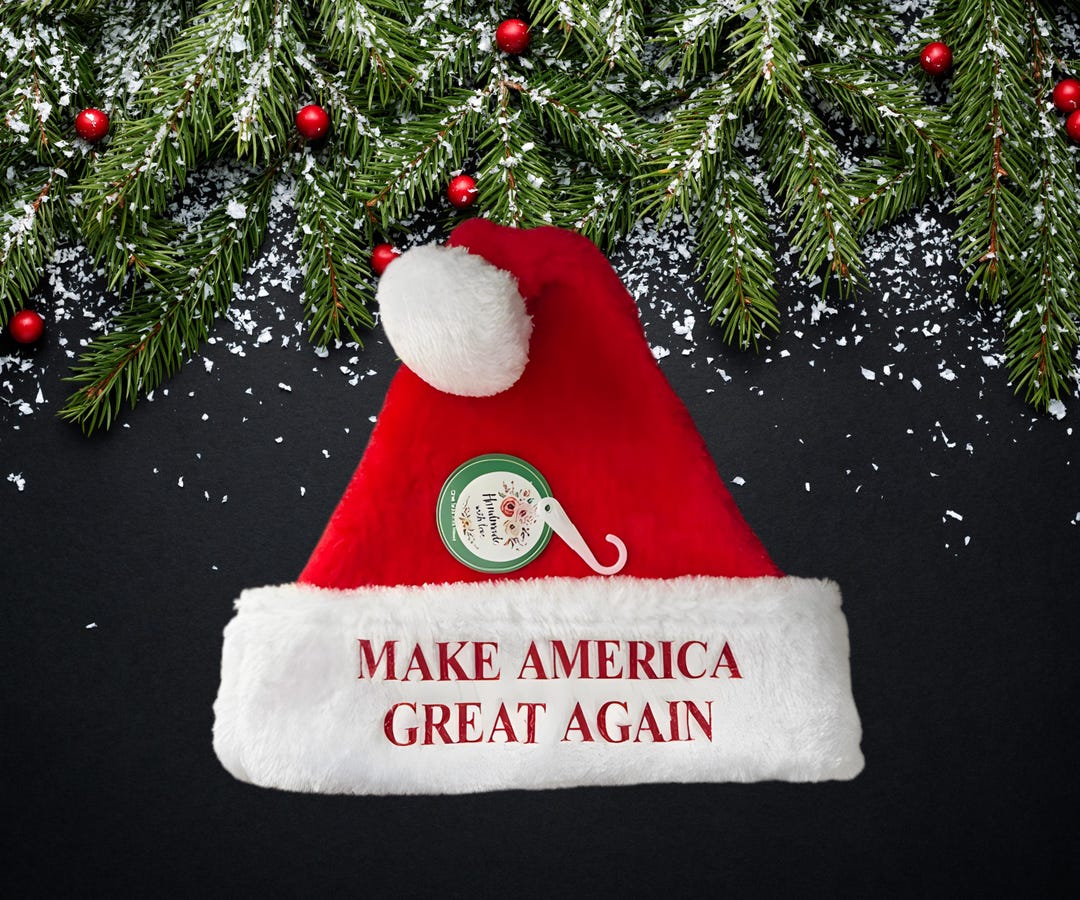 Handmade Trump Christmas Santa Hat, Make Christmas Great Again Party ...