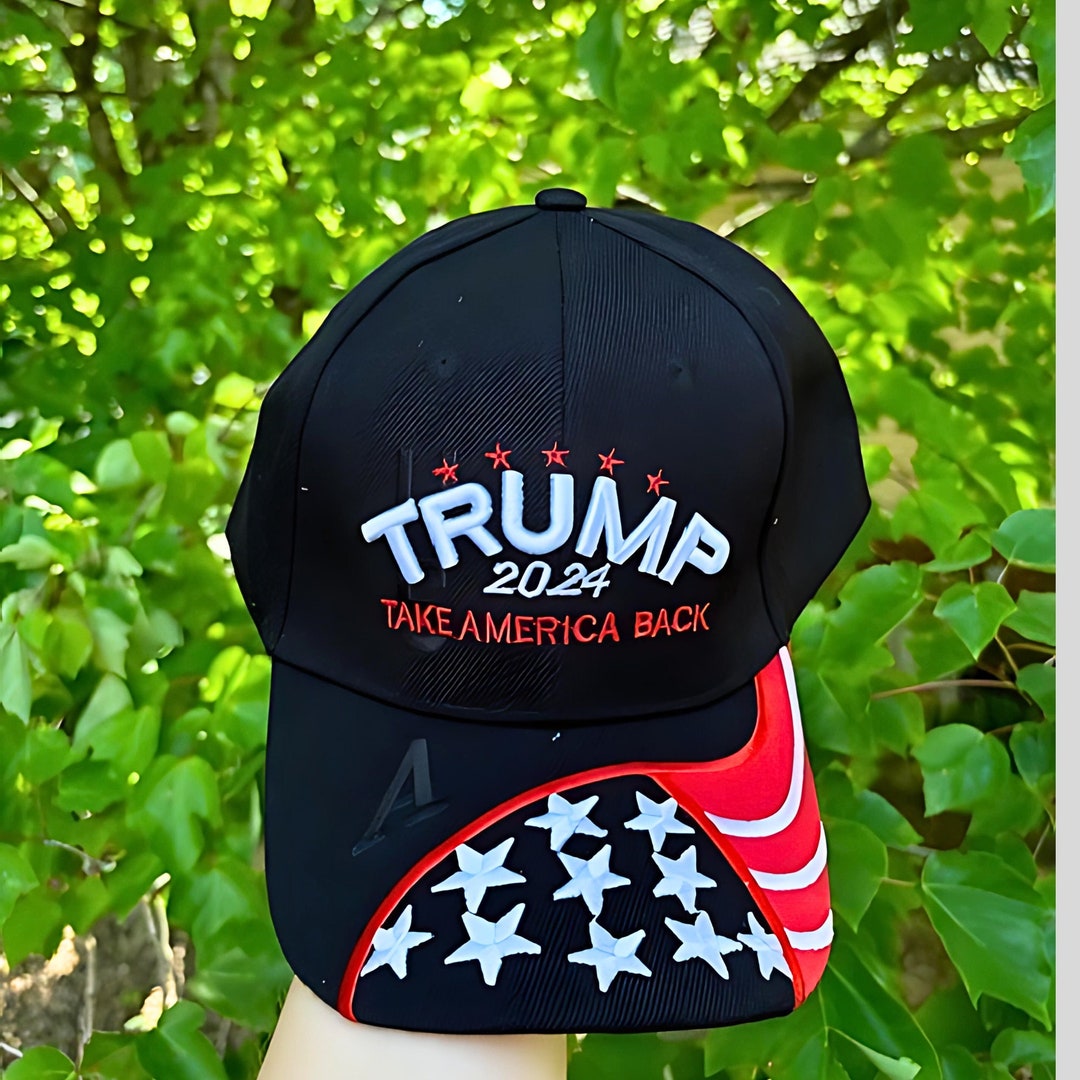 Black Trump 2024, Custom Trump Embroidery Hat Cap-patriotic Trump 2024 ...
