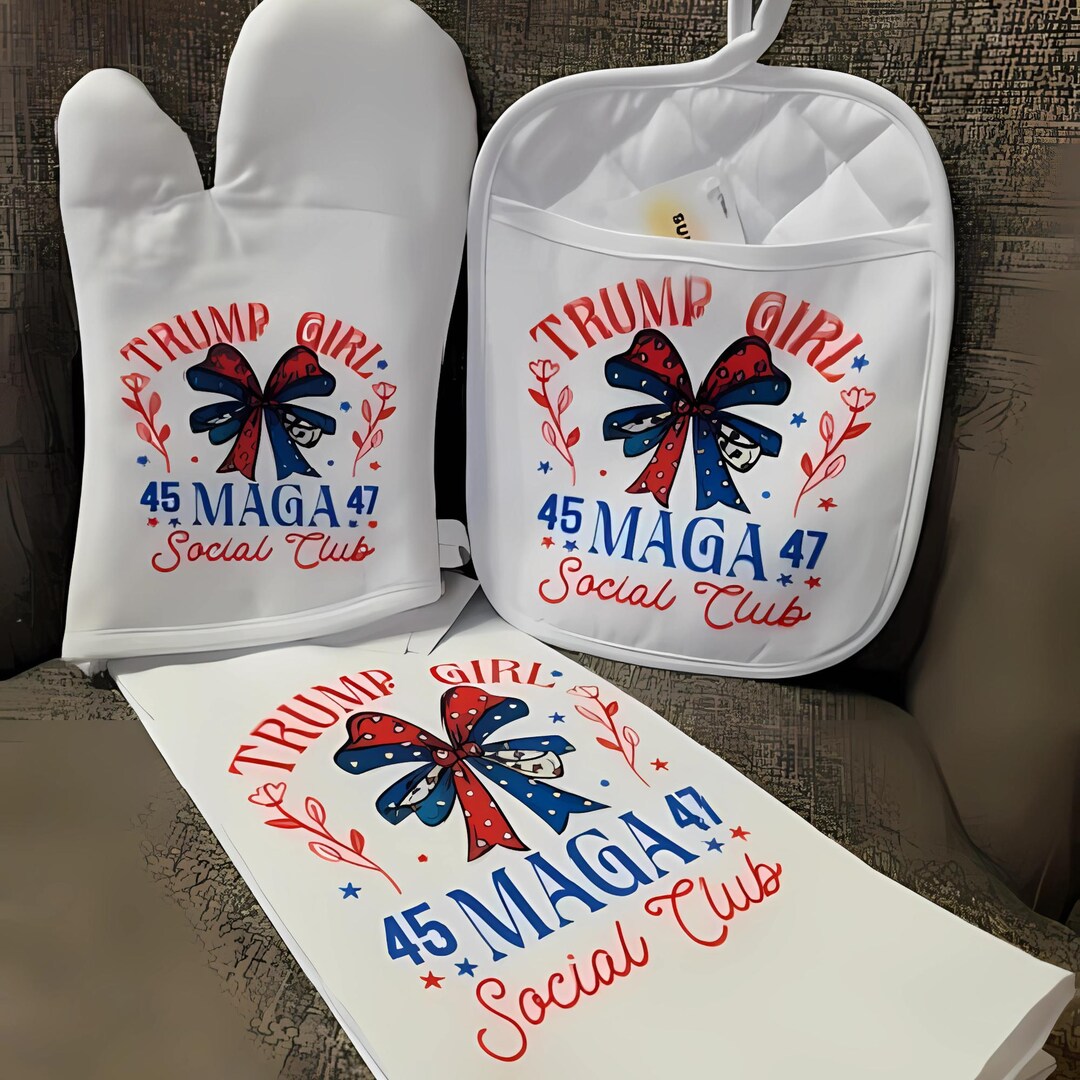 Trump Girl Kitchen Set, 3-piece Patriotic Kitchen Gift, Trump ...