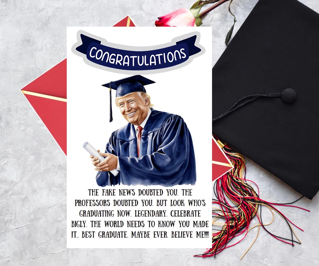 Funny Trump Graduation Card: MAGA Republican Grad Gift - Etsy