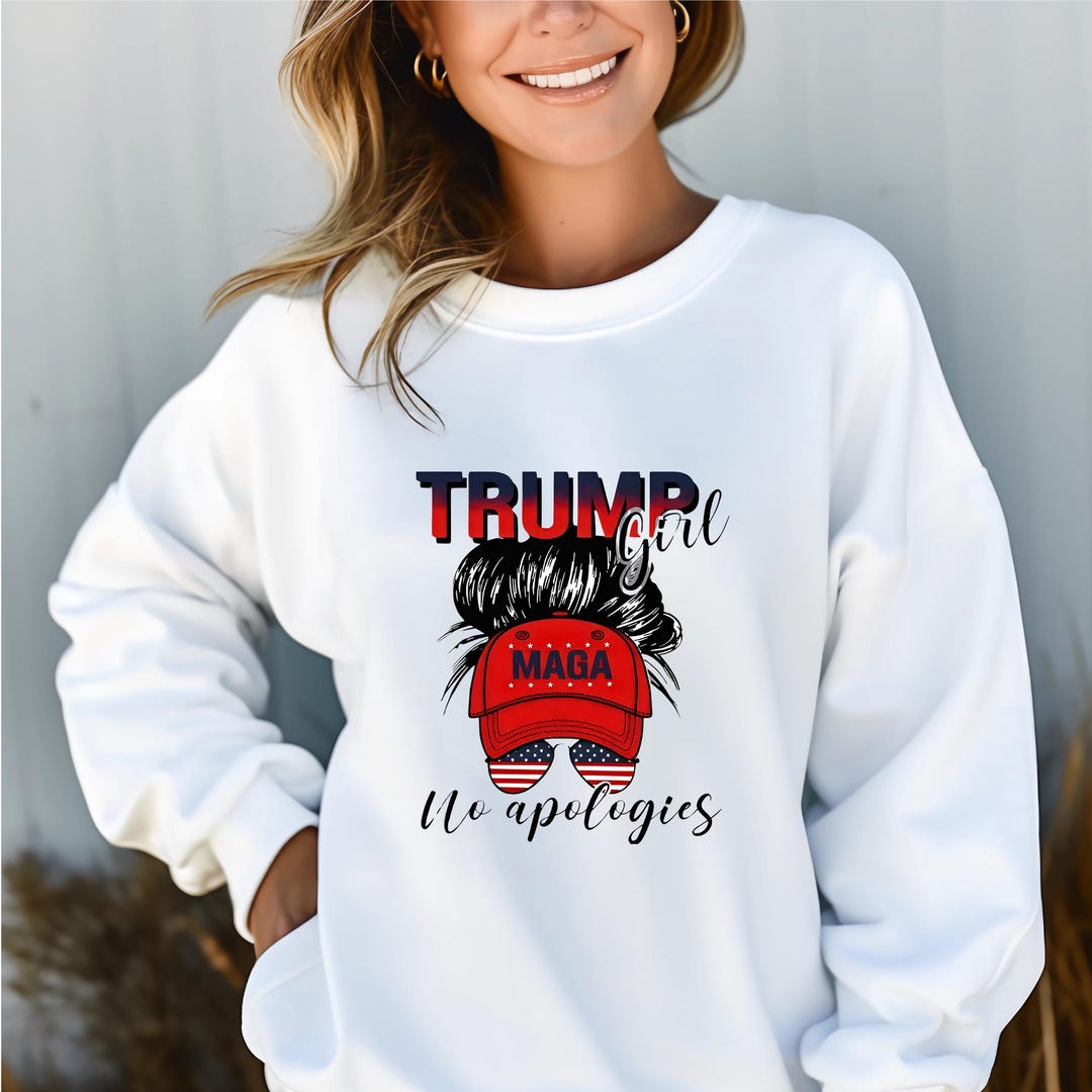 Handmade Trump Girl Sweatshirt: MAGA Graphic Tee, USA Made - Etsy UK