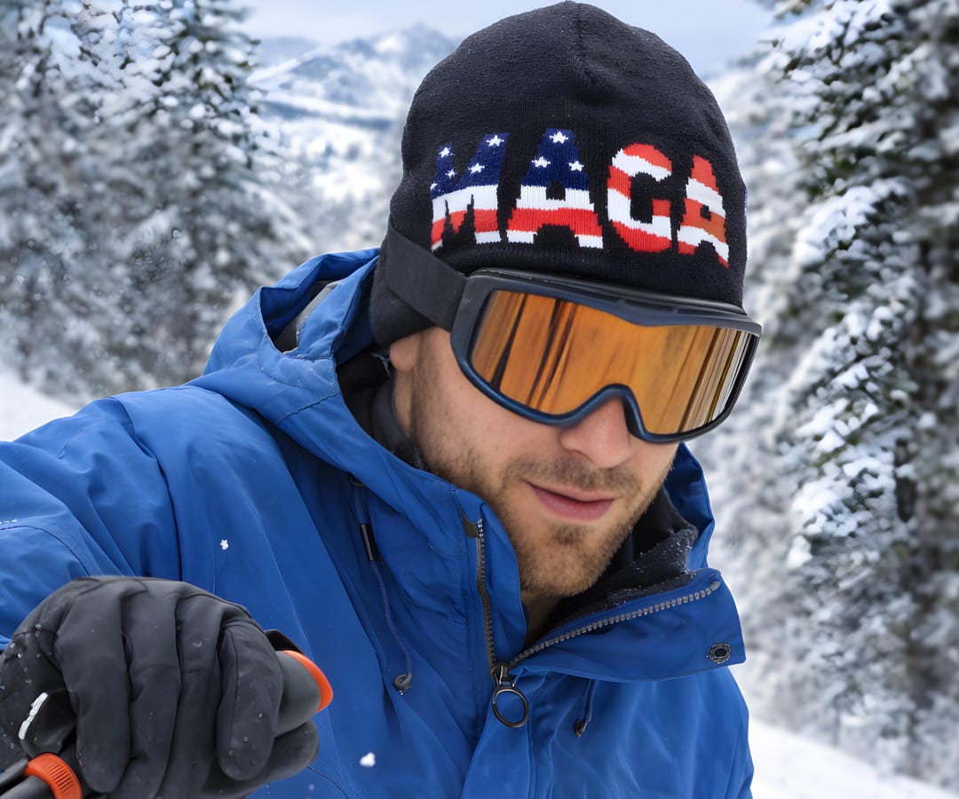 Unisex MAGA Knit Beanie, Trump Supporter Winter Hat, Trump White ...