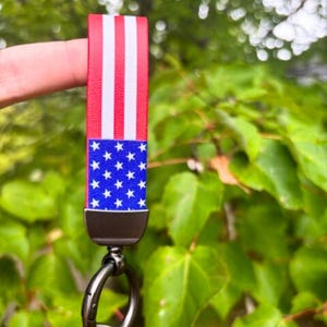 USA Flag Keychain, Patriotic Keychain, American Flag Stars & Stripes ...
