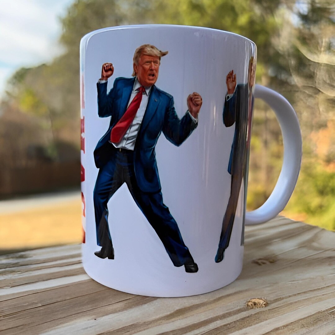 Trump Dancing Celebration Mug, MAGA Coffee Cup, Trump Funny Gift, Trump ...