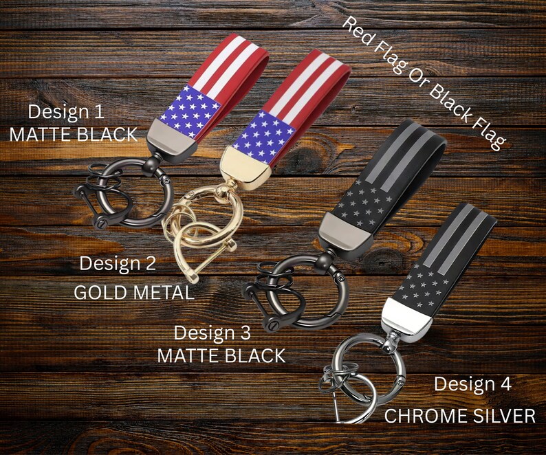 USA Flag Keychain, Patriotic Keychain, American Flag Stars & Stripes ...