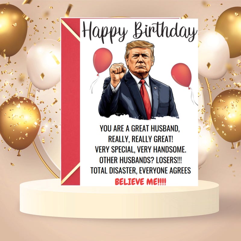 Personalized Donald Trump Birthday Card - Etsy