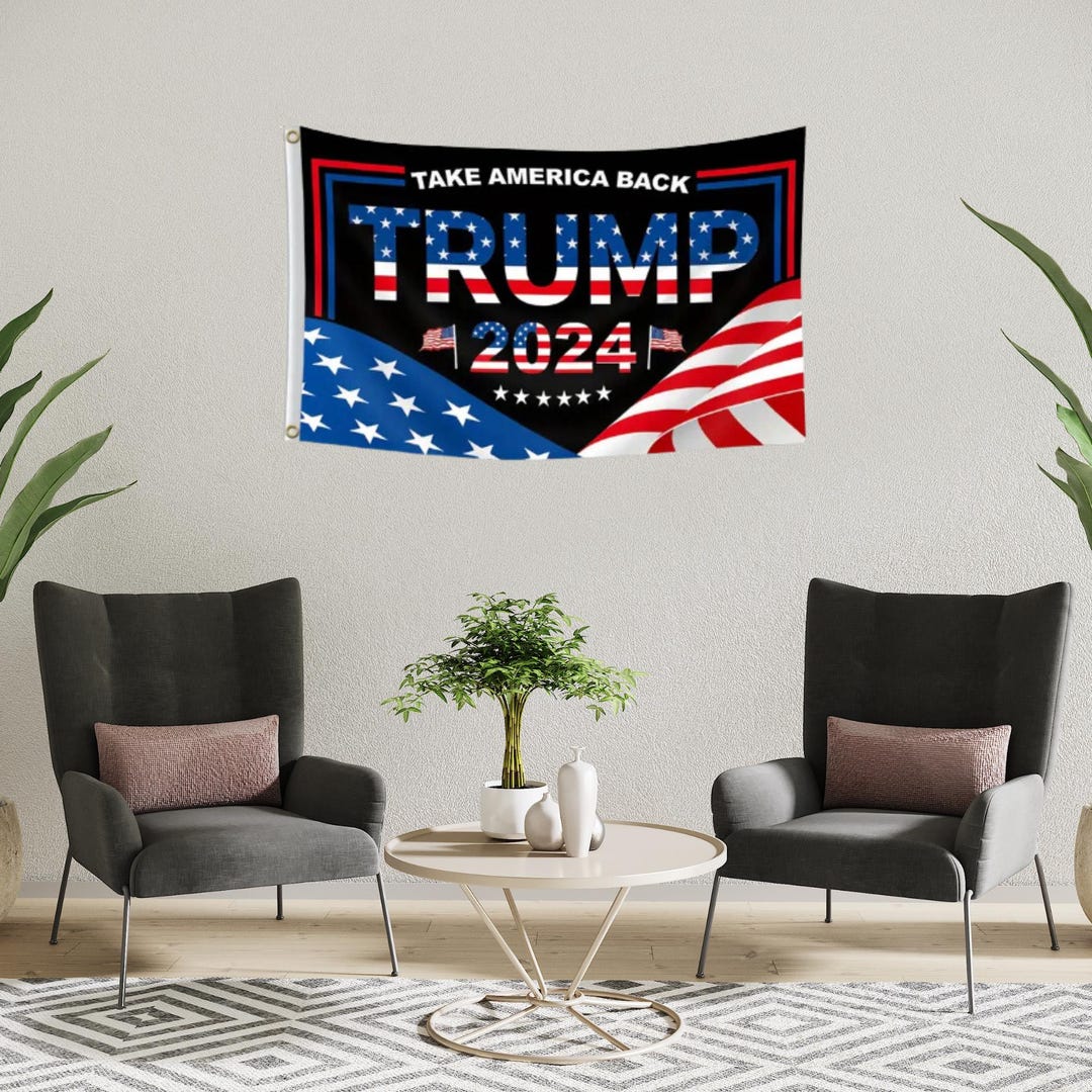Trump 2024 Take America Back Wall Flag, 3x5 Ft Patriotic Trump ...