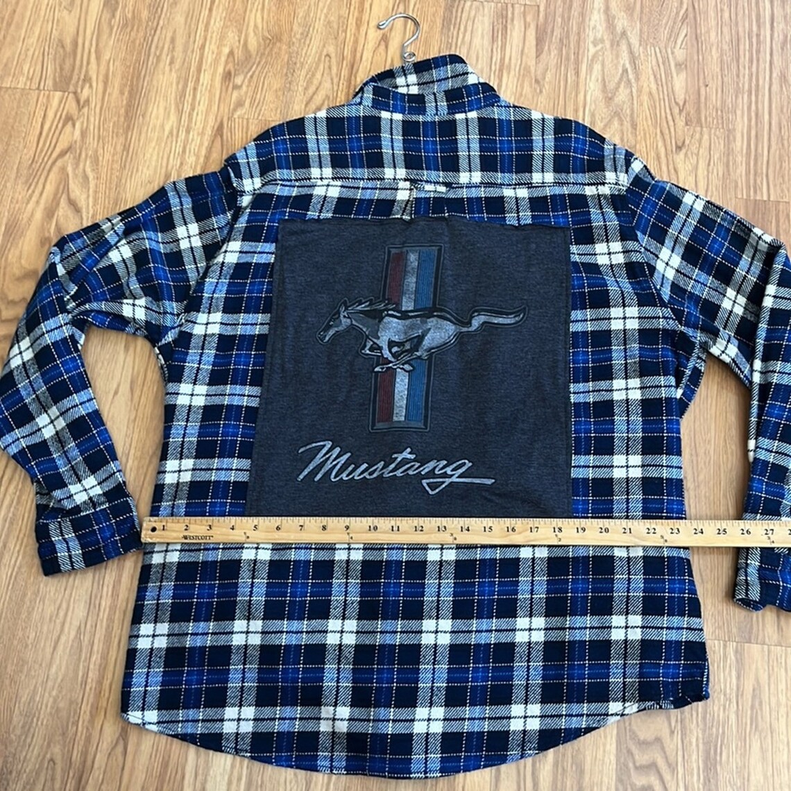 Ford Mustang Flannel Shirt Upcycled One of a Kind Unisex Size Large - Etsy