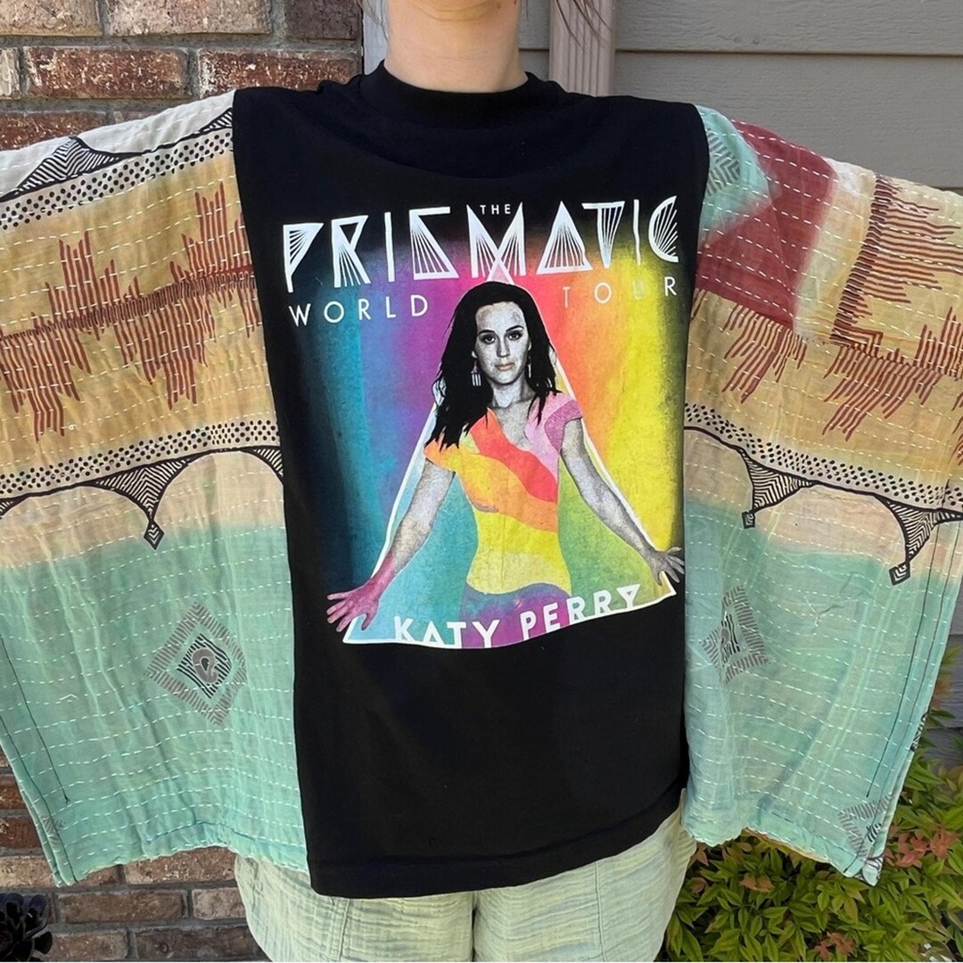 Katy Perry World Tour 2014 Upcycled Kantha Tunic Top Shirt OS Handmade ...