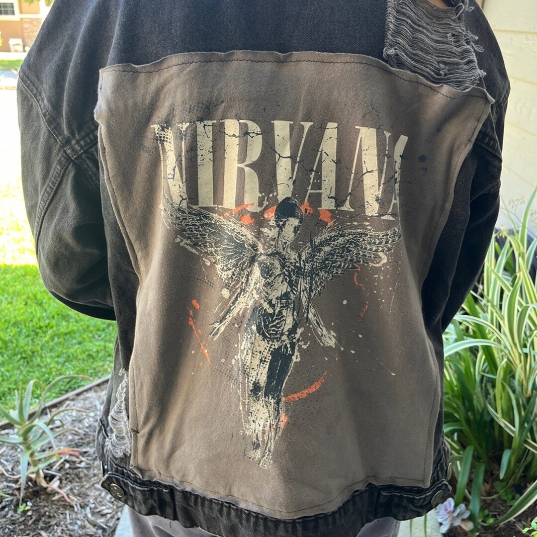 Nirvana Jean Jacket Distressed Size X-small XS - Etsy