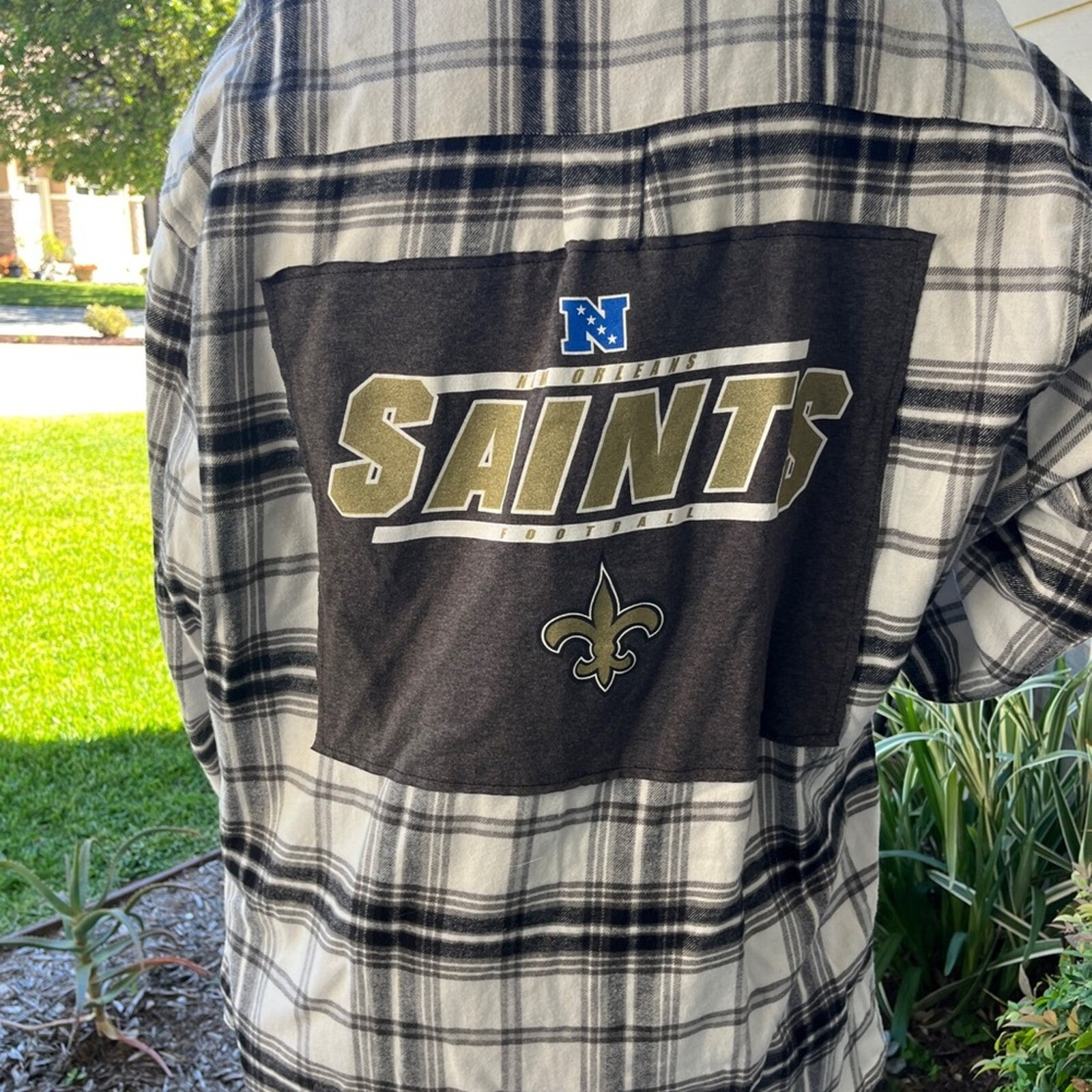 New Orleans Saints NFL Flannel Shirt Upcycled One of a Kind XXL - Etsy